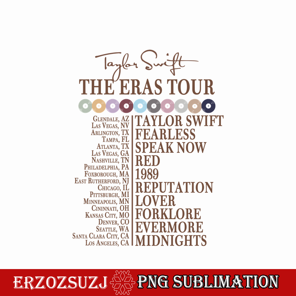 Albums Taylor Swift PNG, The Eras Tour 2023 PNG, Eras List S | Inspire ...
