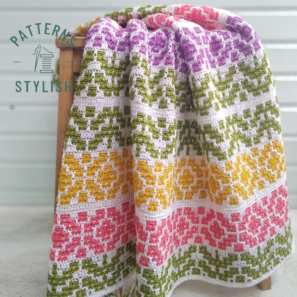 Crochet Floral Blanket Pattern with Overlay Mosaic Technique | Inspire ...