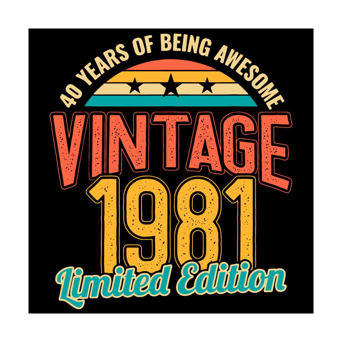 40 Years of Being Awesome Vintage 1981 Svg, Birthday Svg, 40 | Inspire ...