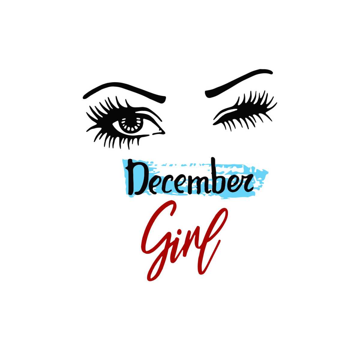 December Girl Face Svg, Birthday Svg, Girl Eyes Svg, Decembe - Inspire ...