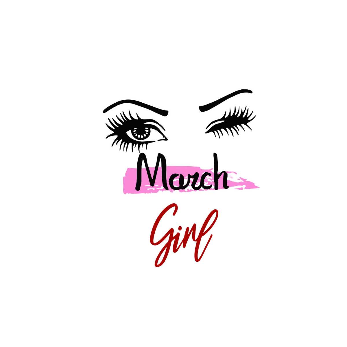March Girl Face Svg, Birthday Svg, Girl Eyes Svg, March Svg, - Inspire ...