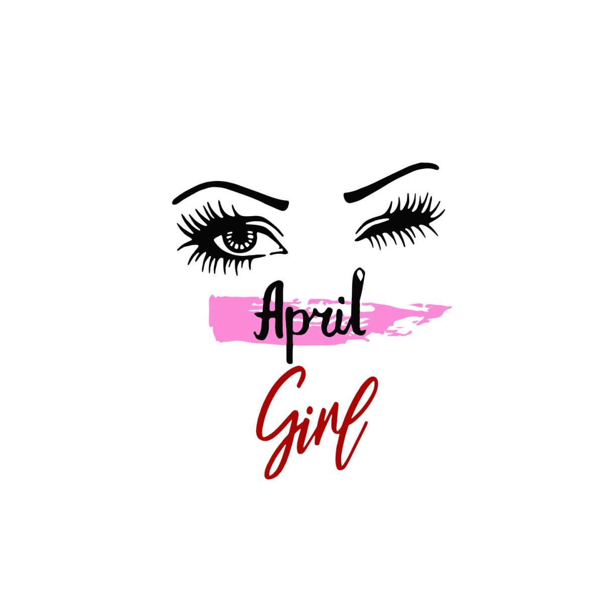 April Girl Face Svg, Birthday Svg, Girl Eyes Svg, April Svg, | Inspire ...