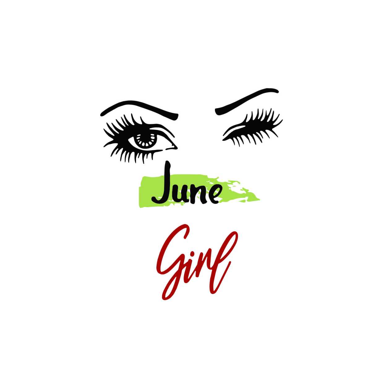 June Girl Face Svg, Birthday Svg, Girl Eyes Svg, June Svg, G | Inspire ...