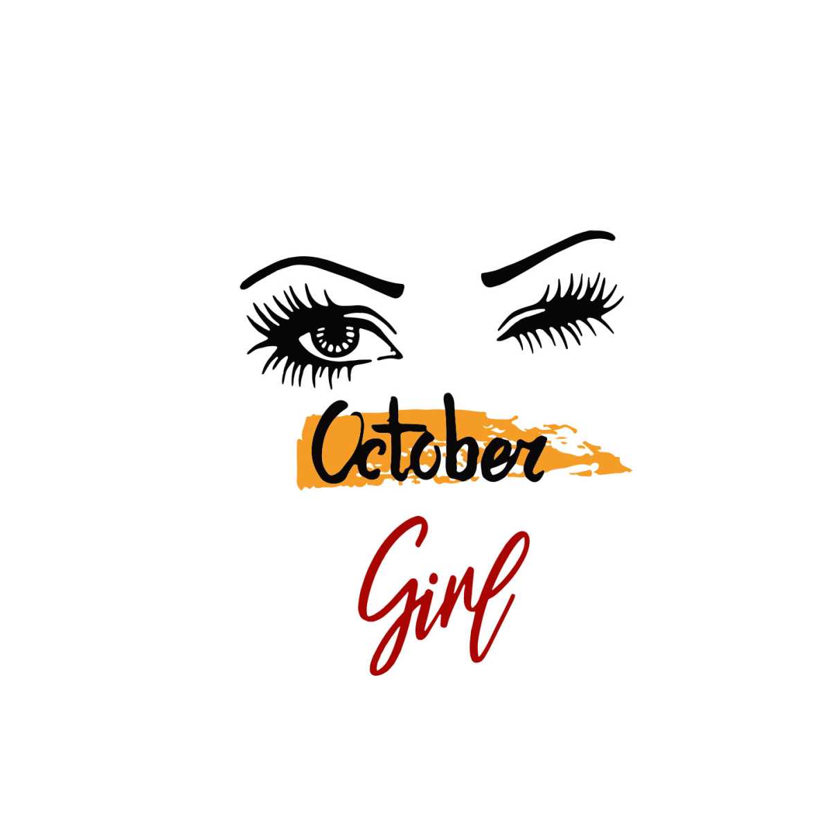 October Girl Face Svg, Birthday Svg, Girl Eyes Svg, October | Inspire ...