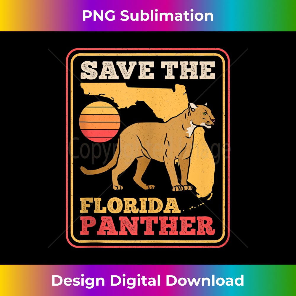 Save The Florida Panther Retro Wildlife Cougar Tank T - Edgy | Inspire ...