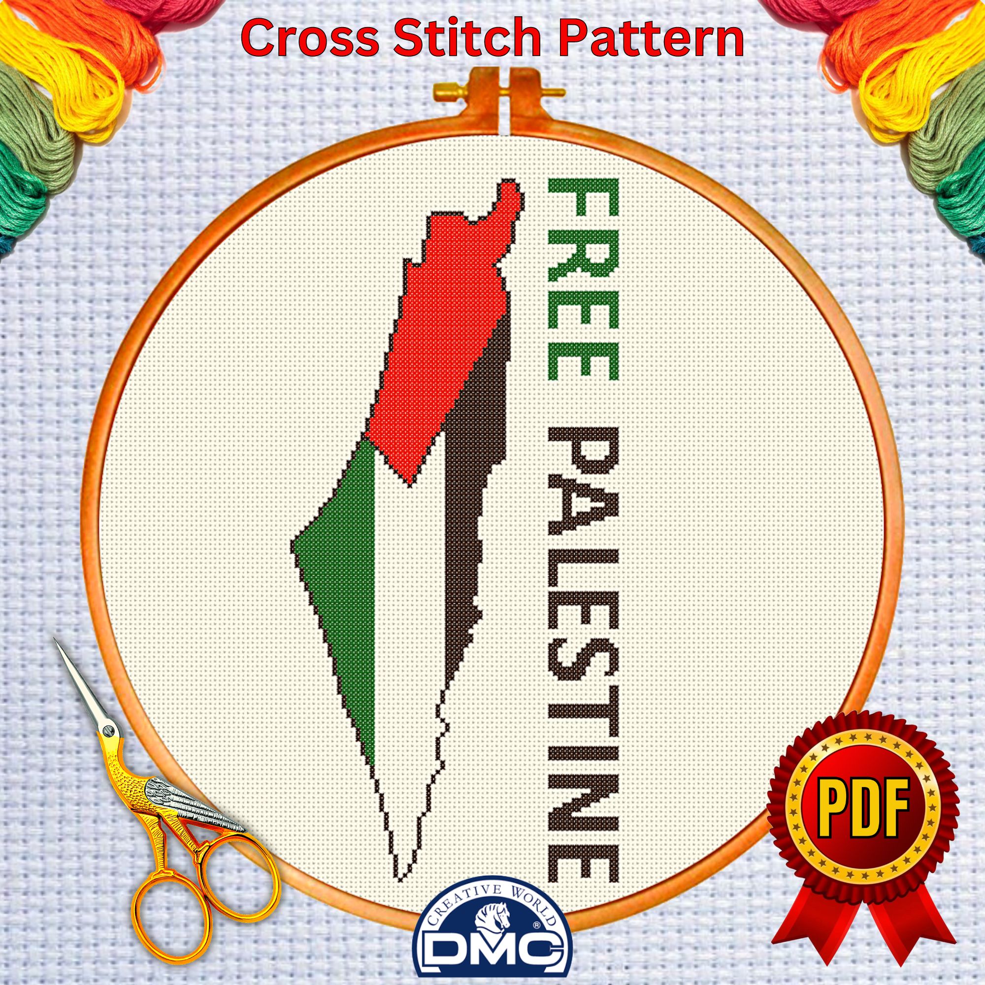 Free Palestine Cross Stitch Pattern 2, | Islamic cross stitc | Inspire ...
