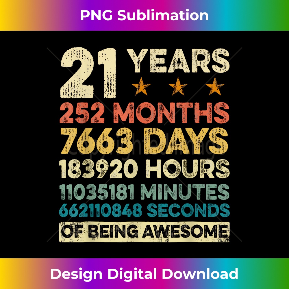 Vintage 21st Birthday Gift 21 Years Old 252 Mont - Vibrant S | Inspire ...