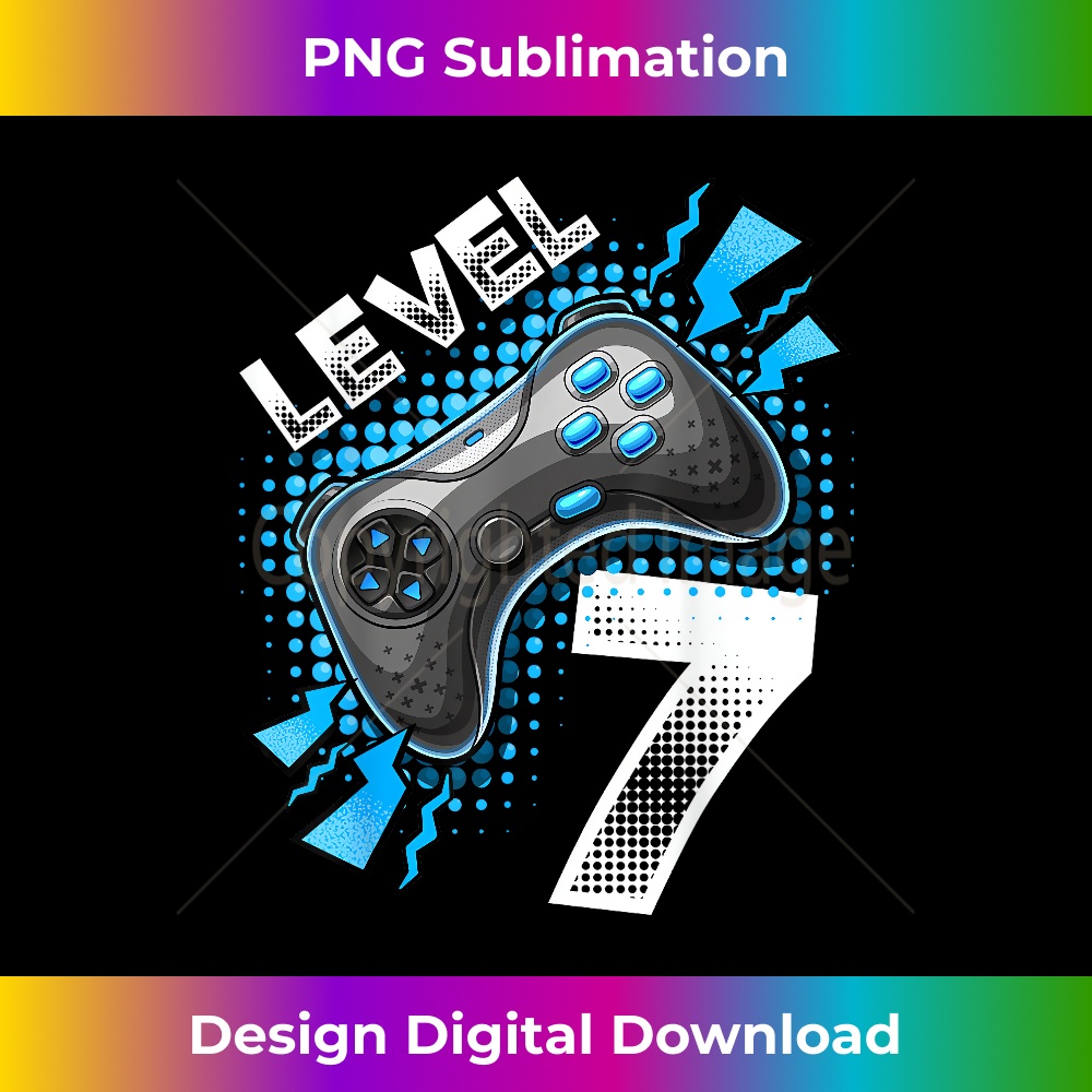 Level 7 Video Game Controller 7th Birthday Gamer Gift - Edgy | Inspire ...
