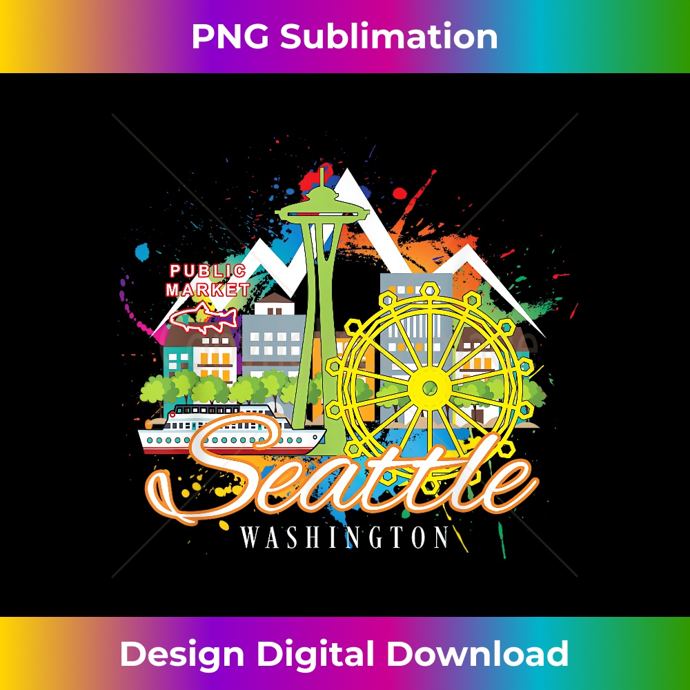 Seattle Washington Space Needle Skyline Harbor Souven - Besp | Inspire Uplift