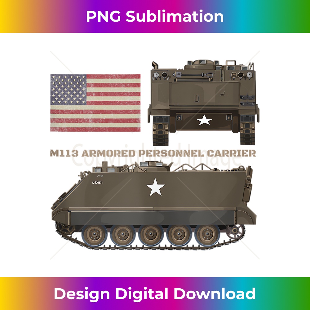 M113 Armored Personnel Carrier Patriotic American Flag Tank | Inspire ...