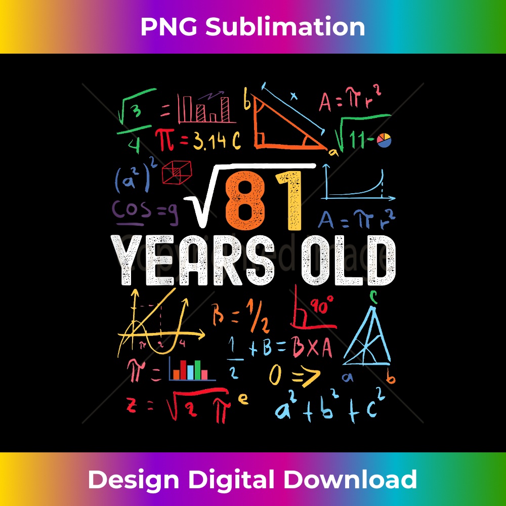 Square Root Of 81 9th Birthday 9 Years Old Birt - Luxe Subli | Inspire ...