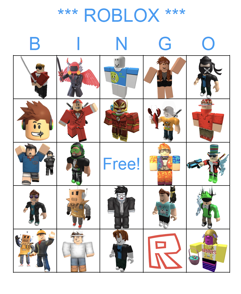 Roblox Bingo Cards Printable,Bingo Party Game,50 unique bing | Inspire ...