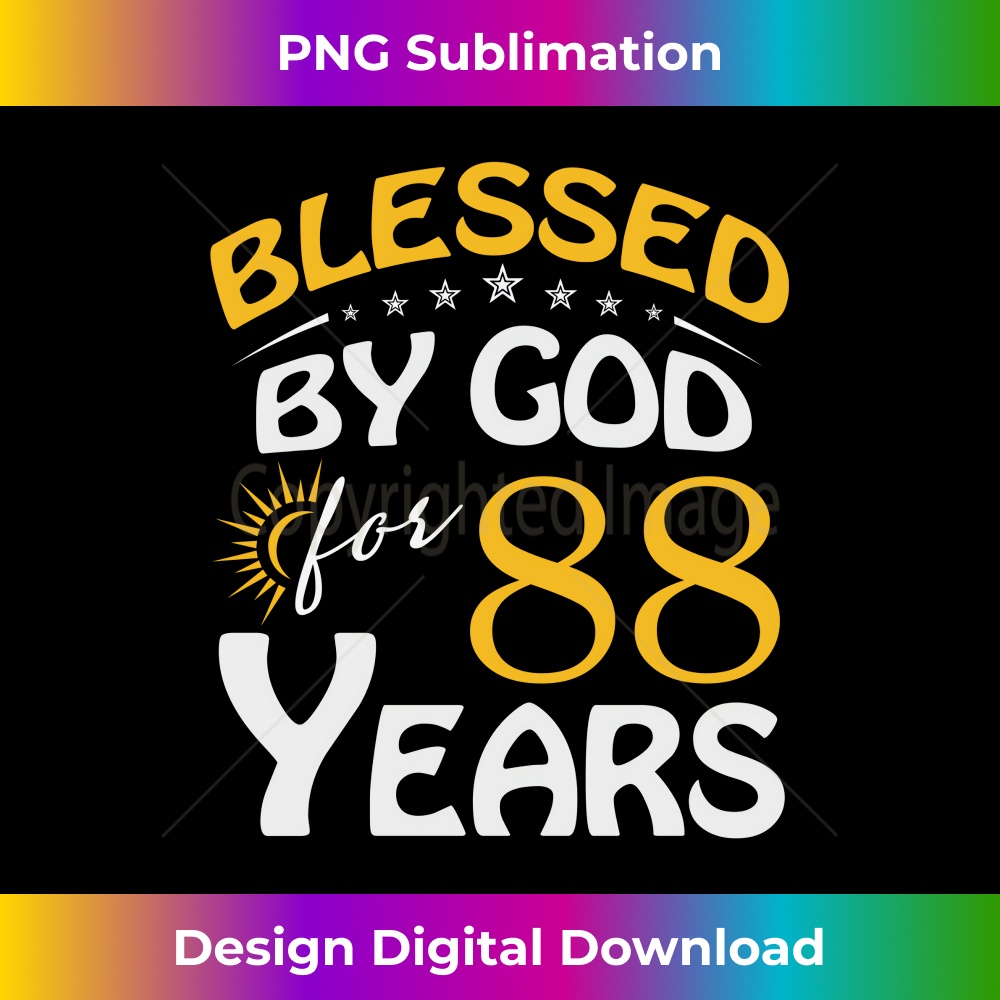 Vintage Blessed by God For 88 Years Old Happy 88th Birthday | Inspire ...