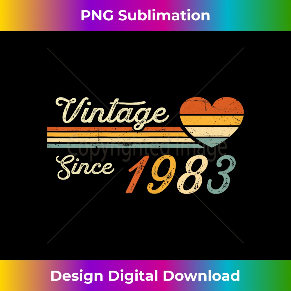 Vintage Born in 1983 Birthday La - Sophisticated PNG Sublima | Inspire ...