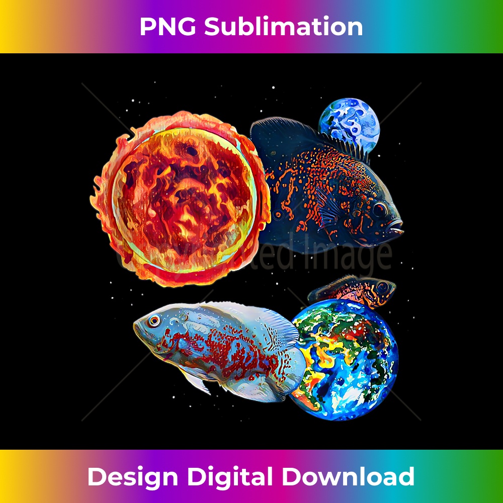 Oscar Cichlid Fish Planets Galaxy Monster Aquarium Lover Tan | Inspire ...