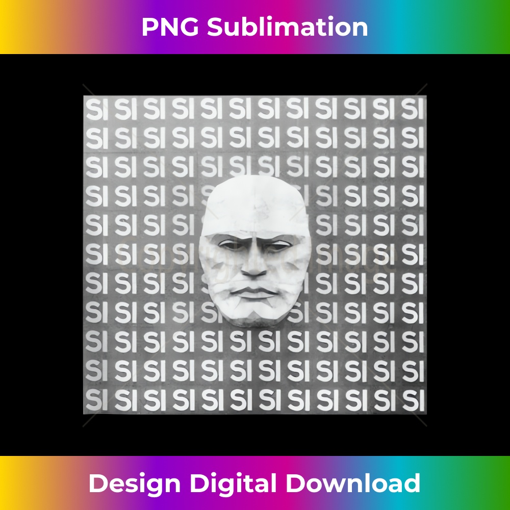 Mussolini Si Si Si Face Italian Fascist Party Facade Tank T | Inspire ...