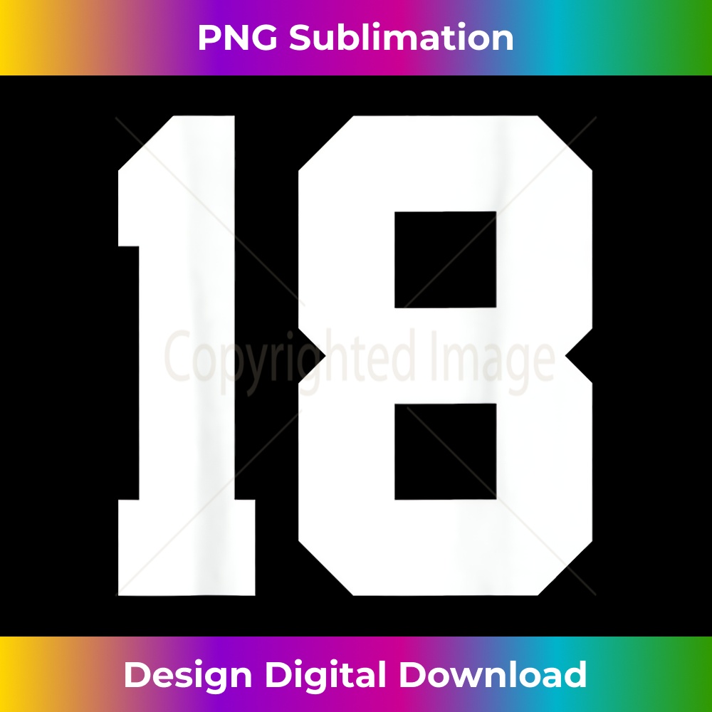 Number 18 Print On Back Only Cotton Team Jers - Timeless PNG | Inspire ...