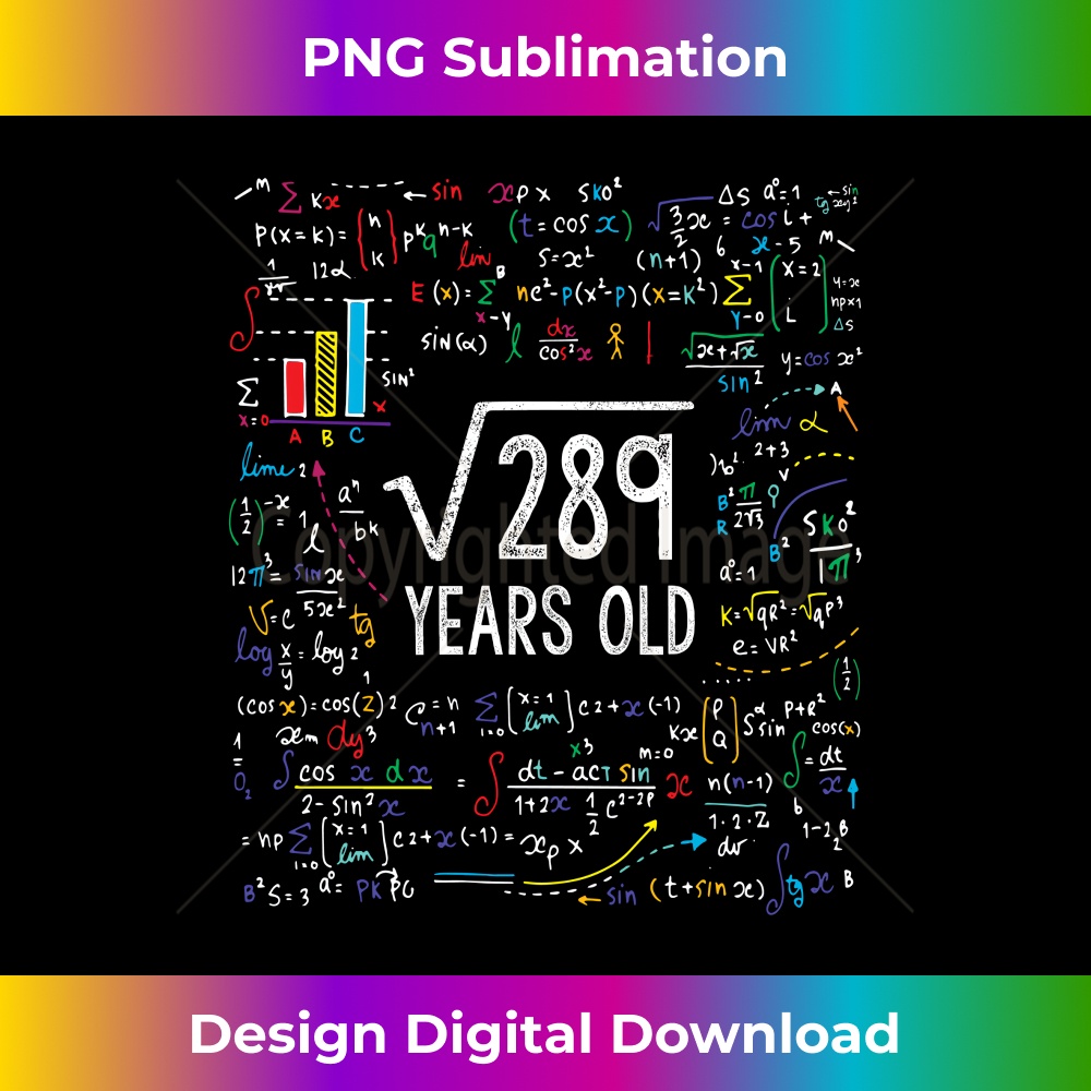Square Root Of 289 17th Birthday 17 Year Old Gifts Math Bday | Inspire ...