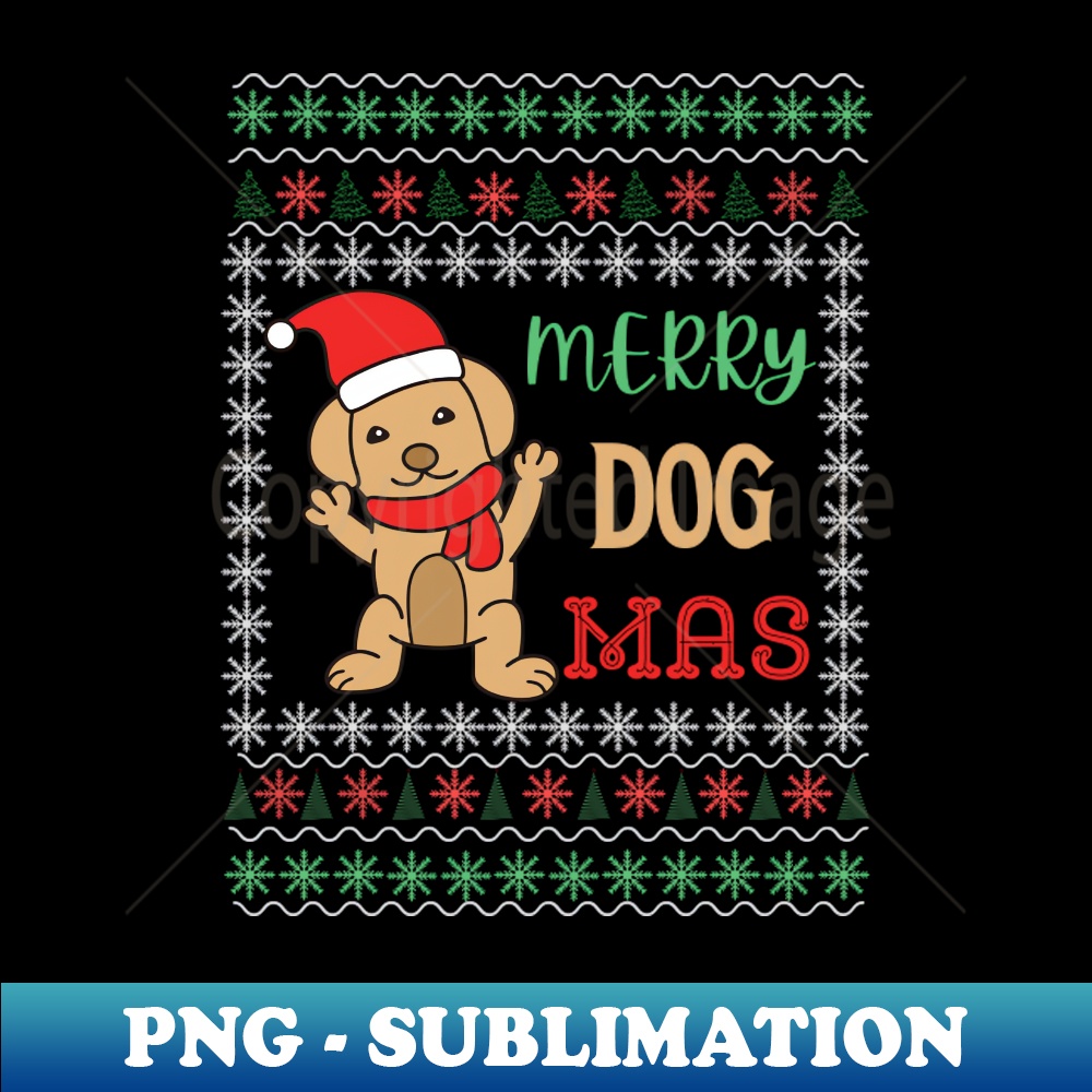 Merry Dogmas Christmas Dog - Signature Sublimation PNG File - Inspire ...