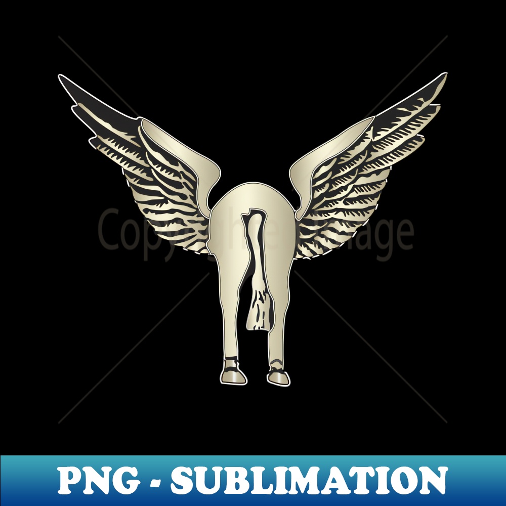 Flying Horses Ass Butt Wing Badge - Premium PNG Sublimation | Inspire ...