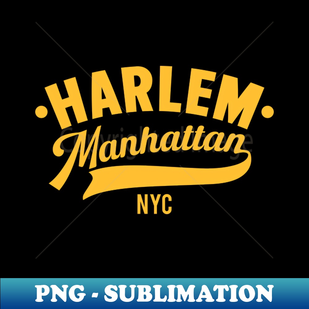 Harlem Logo - Manhattan New York - Premium PNG Sublimation F - Inspire ...
