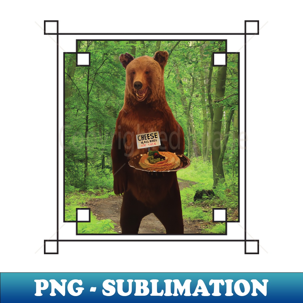 Bear Selling Cheese - Elegant Sublimation PNG Download - Ins | Inspire ...