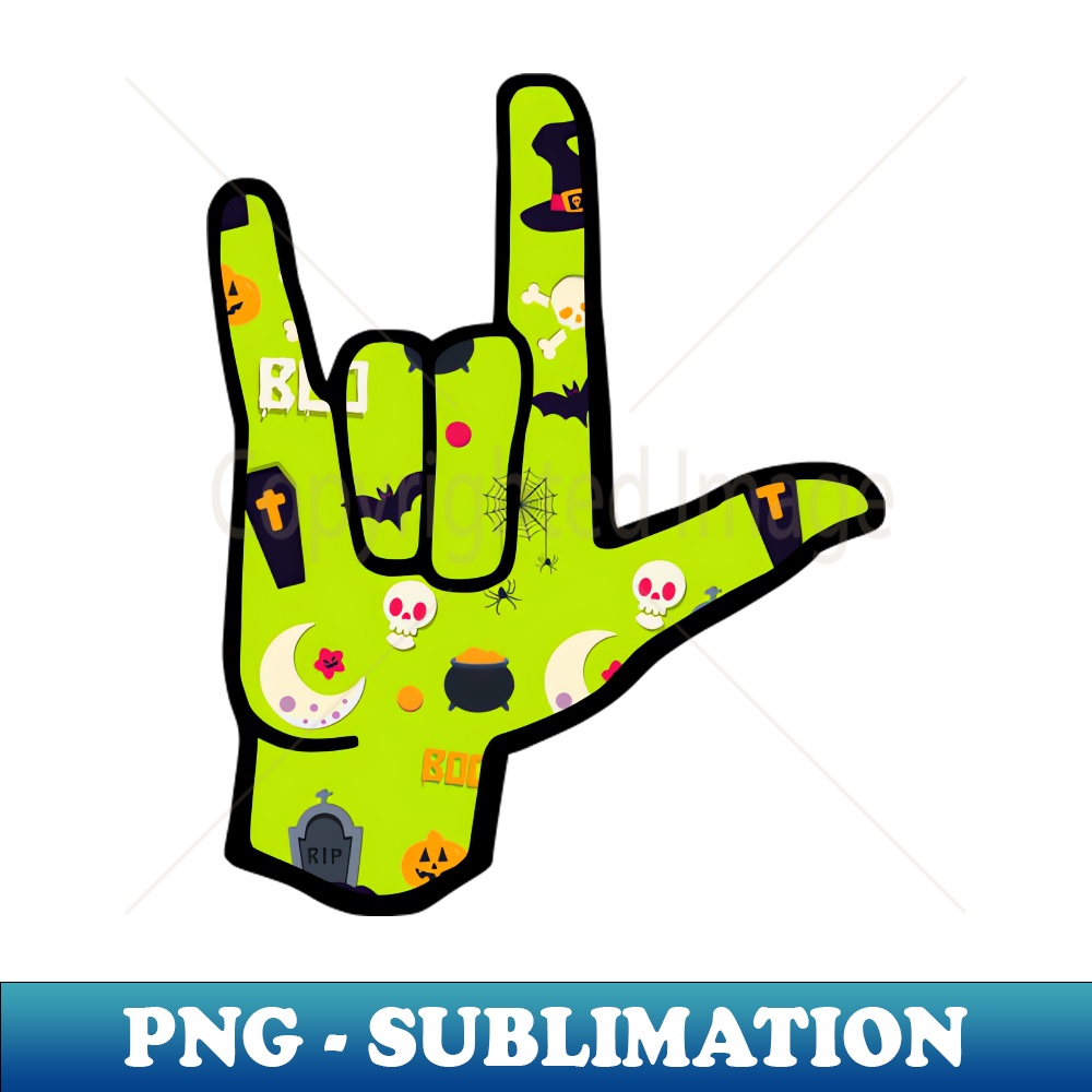 ASL ILY I Love You Sign Halloween Design American Sign Lan | Inspire Uplift