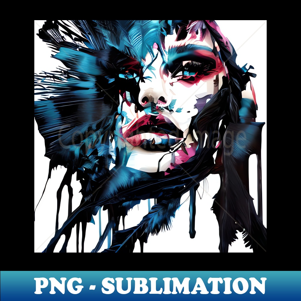 Woman paint drip effect - PNG Sublimation Digital Download - - Inspire ...