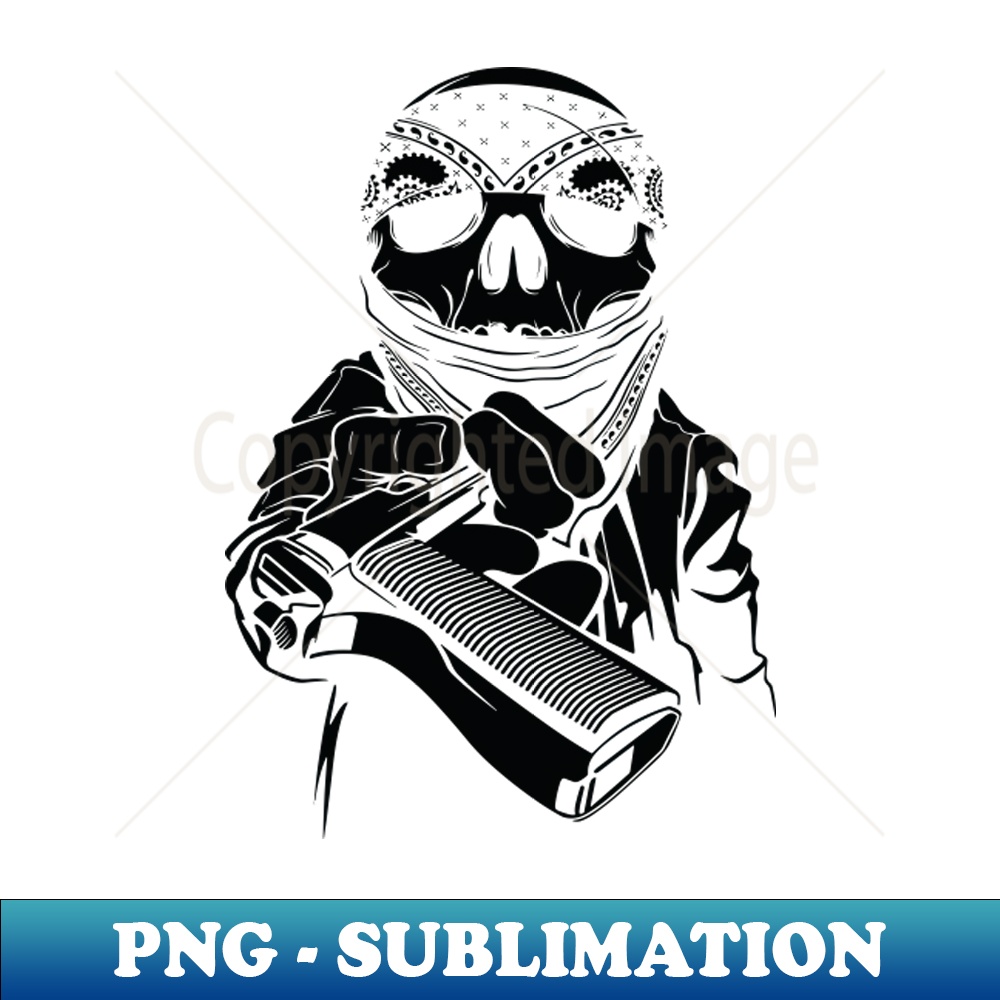 Skull with a gun - Professional Sublimation Digital Download | Inspire ...