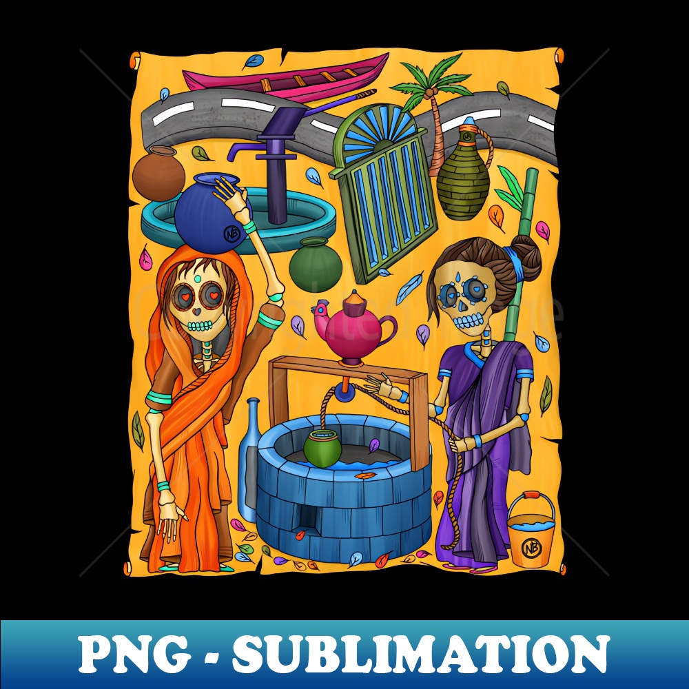 Cute Indian Lady Skeletons - Da De Los Muertos - Goa - Villa | Inspire ...