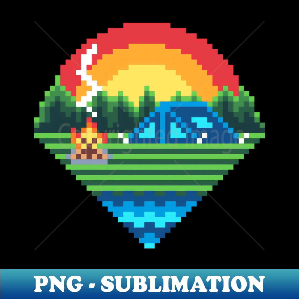 Pixel Camping - Aesthetic Sublimation Digital File - Perfect - Inspire ...