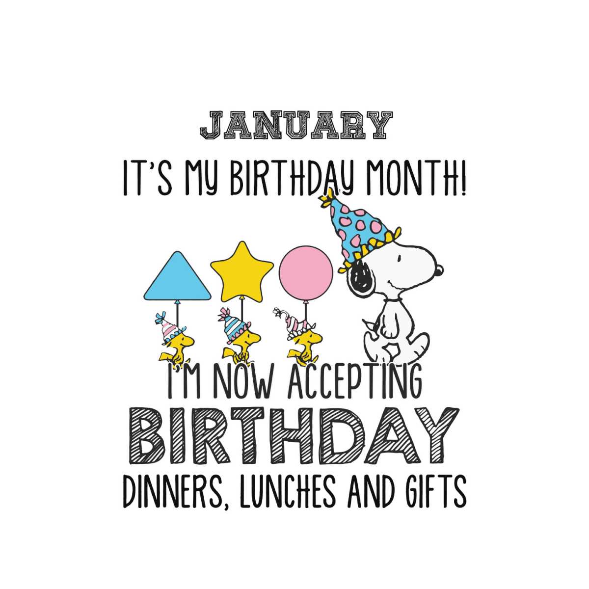 January Its My Birthday Month Svg, Birthday Svg, Birthday Sn | Inspire ...