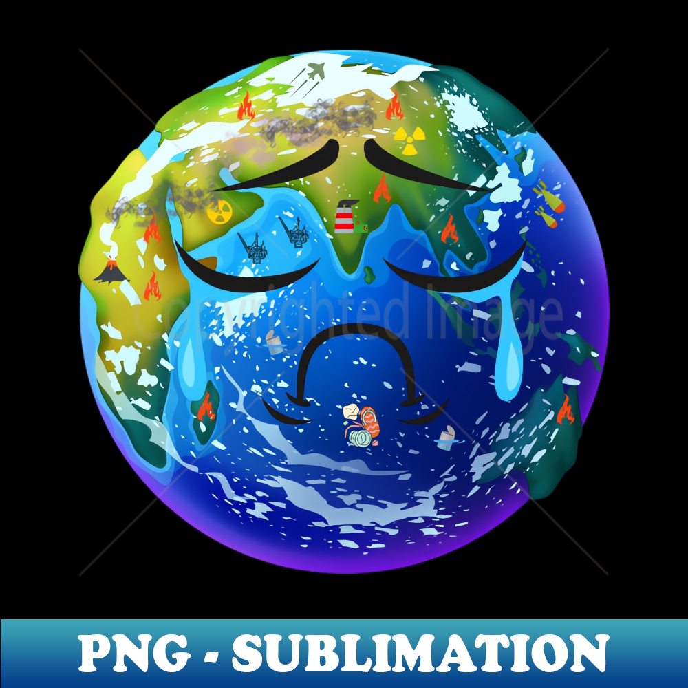 Planet Earth is Crying out for Help - PNG Sublimation Digita | Inspire ...