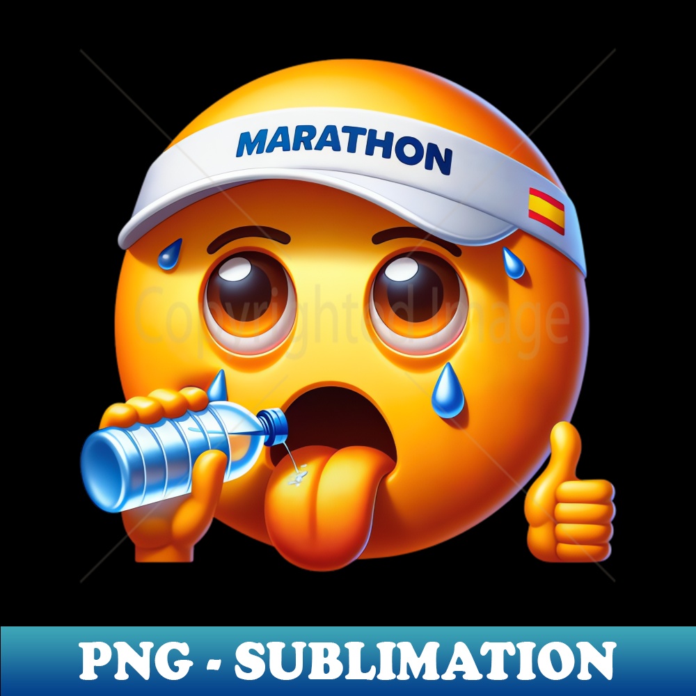 Run with Spanish Spirit Marathon Runner Emoji Tee with Span | Inspire ...