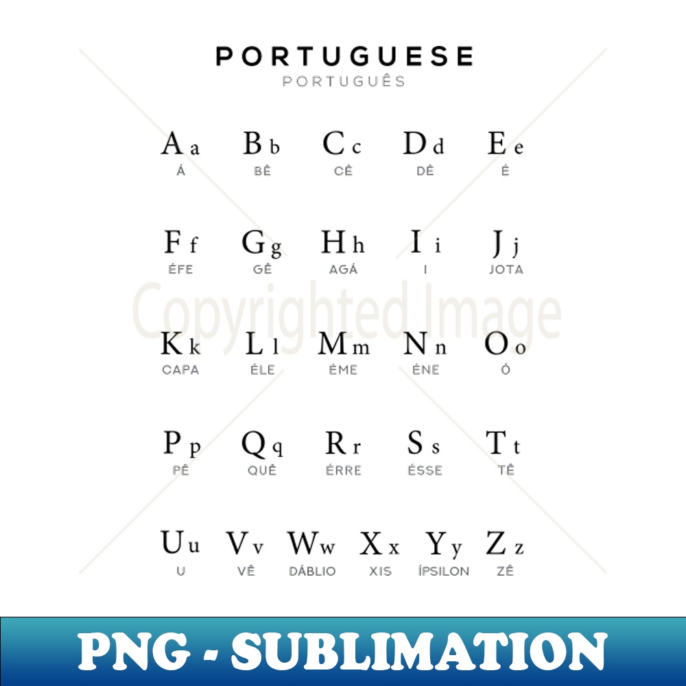 Portuguese Alphabet Chart Portugal Language Chart White - In | Inspire ...