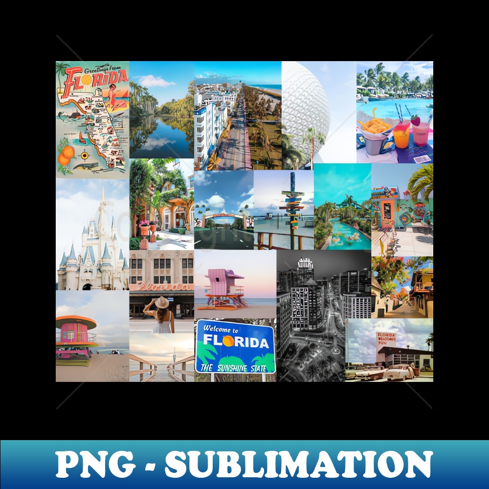 florida aesthetic collage - PNG Sublimation Digital Download | Inspire ...