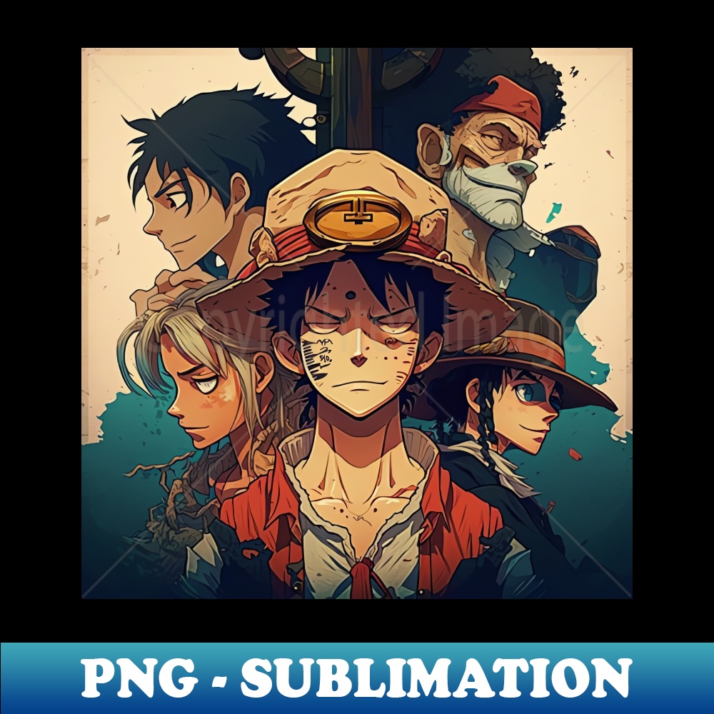 Cartoon illustration of One Piece - PNG Transparent Sublimat - Inspire ...