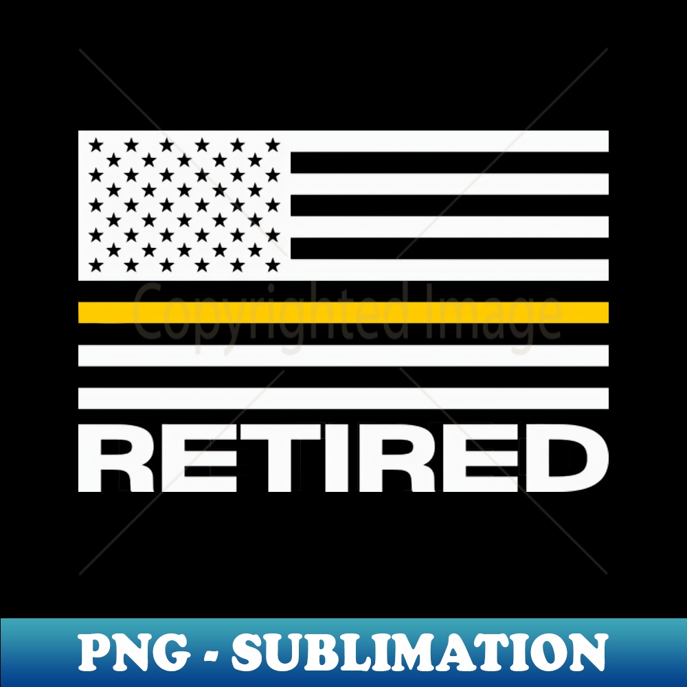 Retired Thin Gold Line Flag for Police Dispatchers and Sheri | Inspire ...