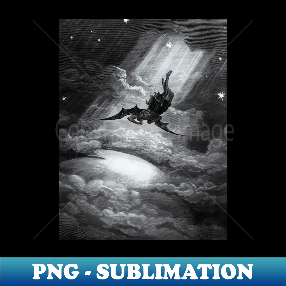Fall of Satan by Gustav Dor - Exclusive PNG Sublimation Down | Inspire ...