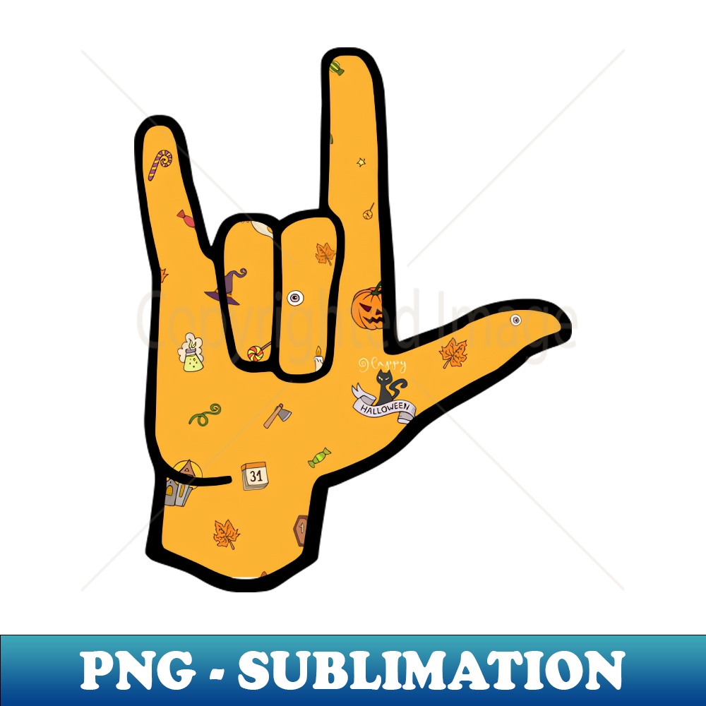 ASL ILY I Love You Sign Halloween Design American Sign Lan | Inspire Uplift