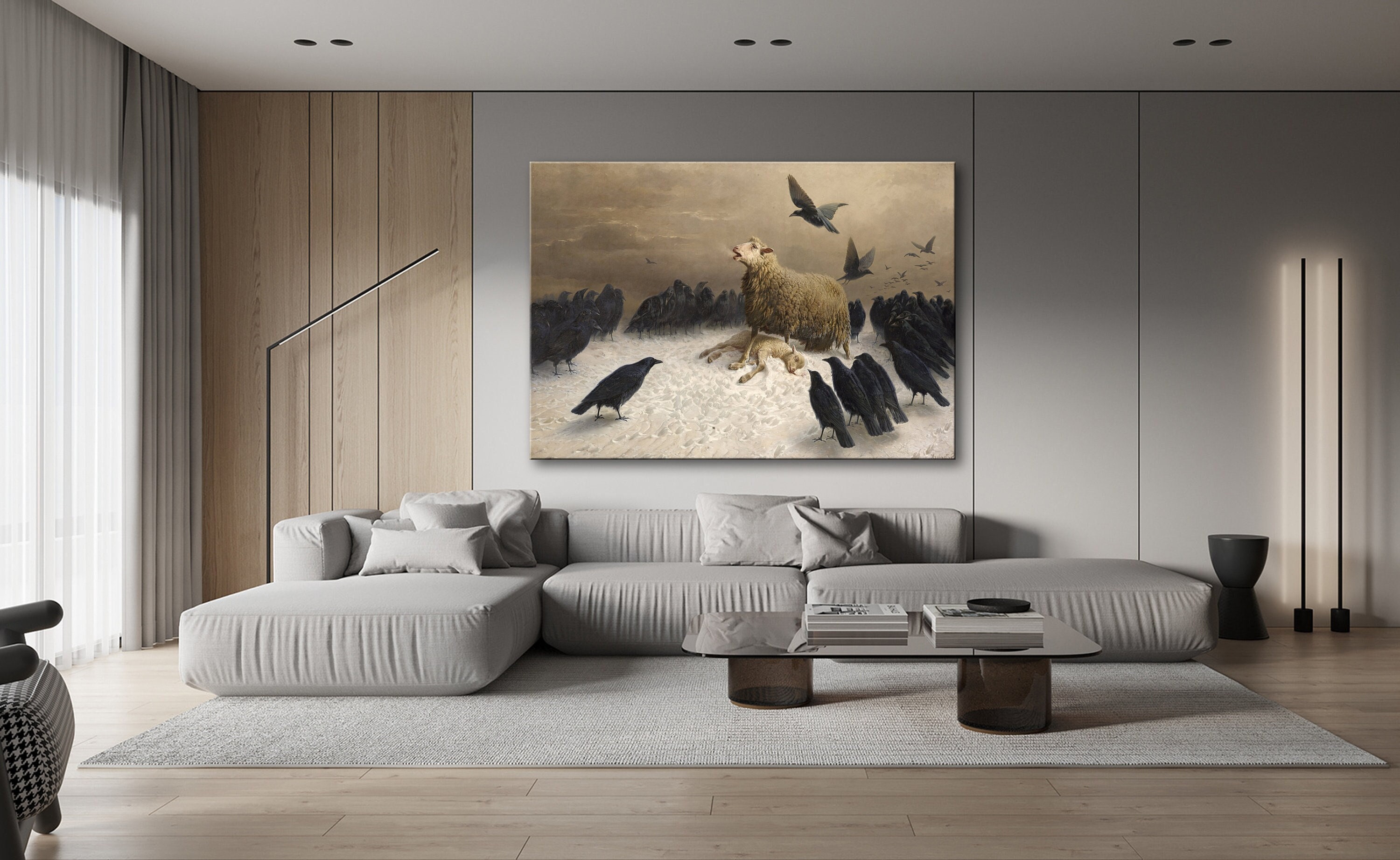 Bitter Sheep and Crows, August Friedrich Schenck Art Print, | Inspire ...