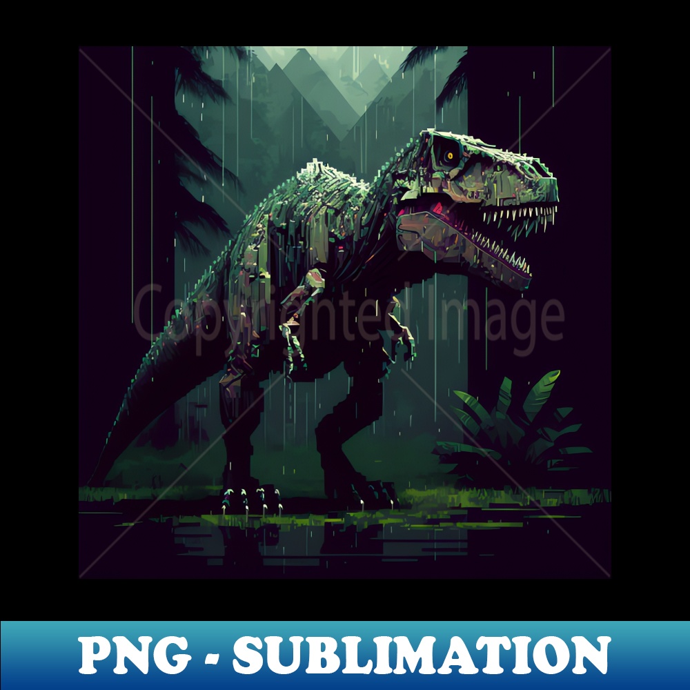 Tyrannosaurus rex pixelated - Vintage Sublimation PNG Downlo - Inspire ...