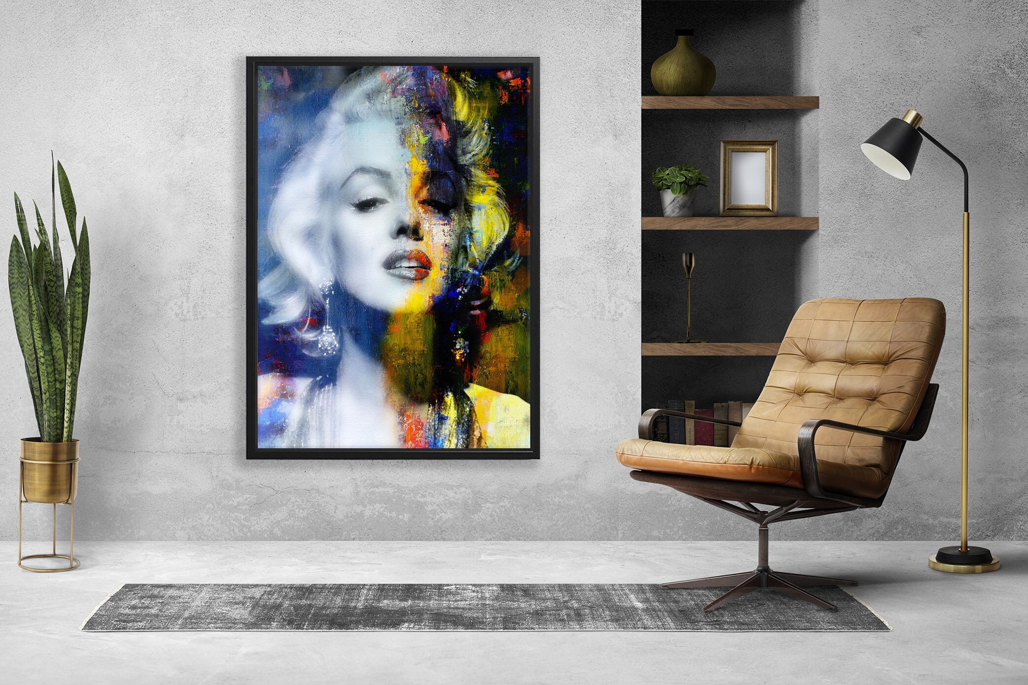Marilyn Monroe Canvas Painting, Marilyn Monroe Colorful Abst - Inspire ...