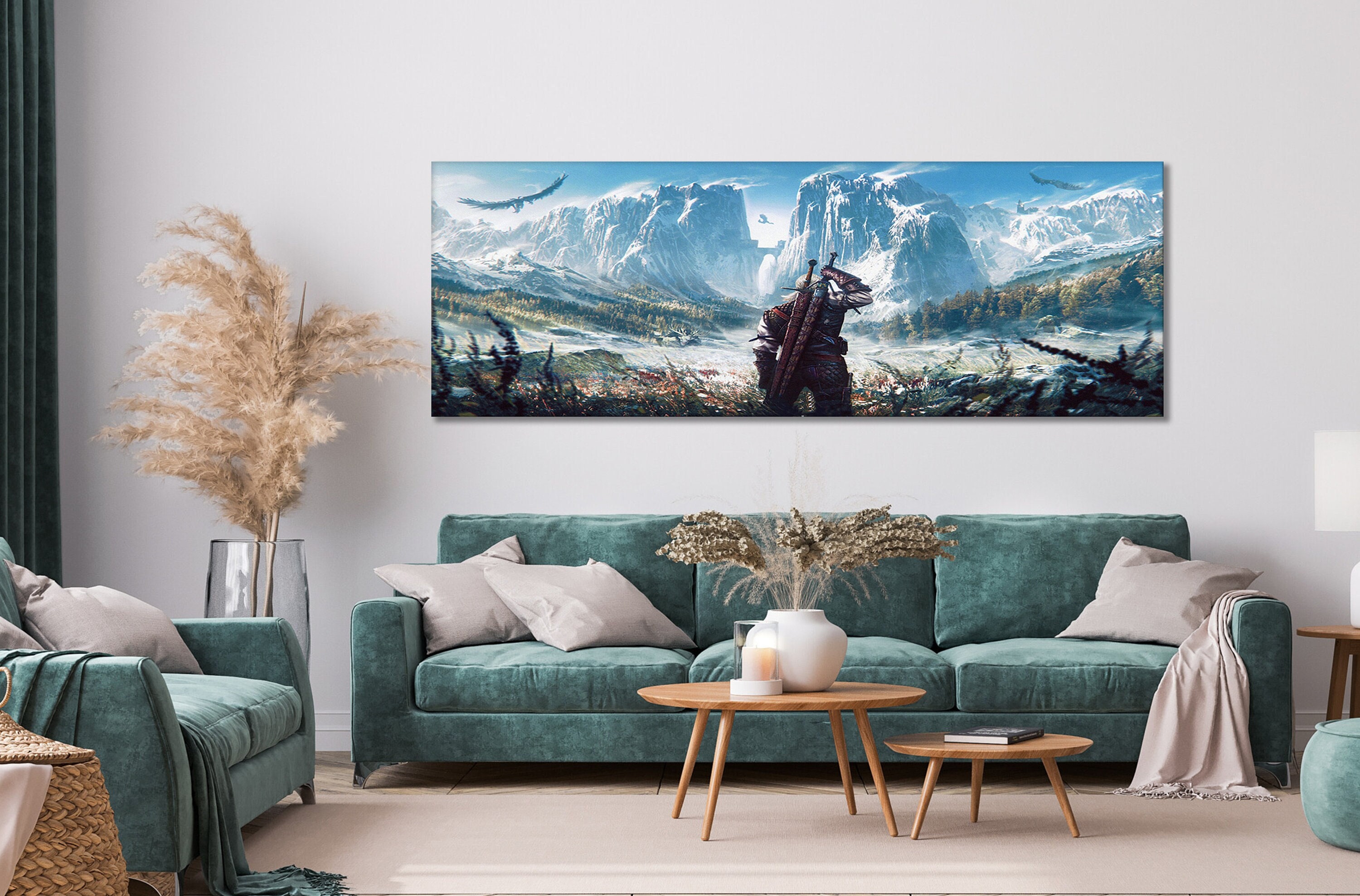 Witcher Geralt of Rivia Wall Decor, Witcher Art , Canvas Pri - Inspire ...