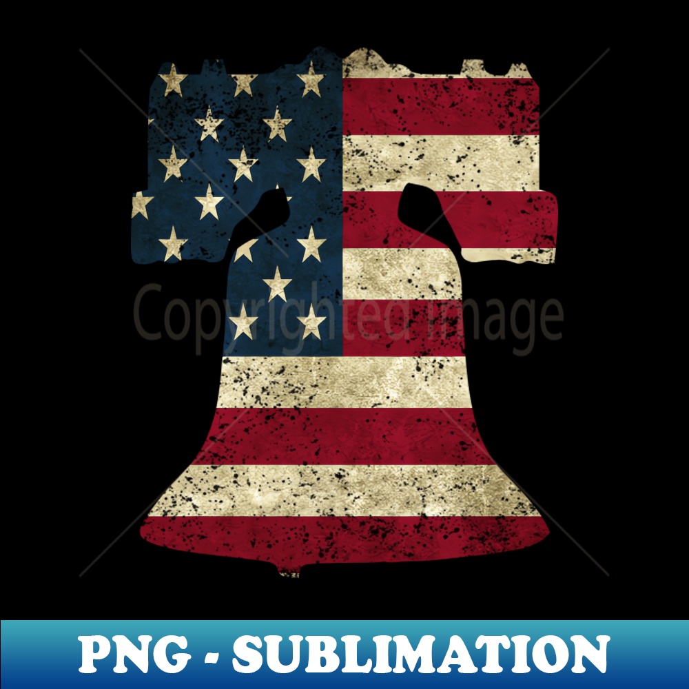 American Flag Liberty Bell - PNG Transparent Sublimation Fil | Inspire ...