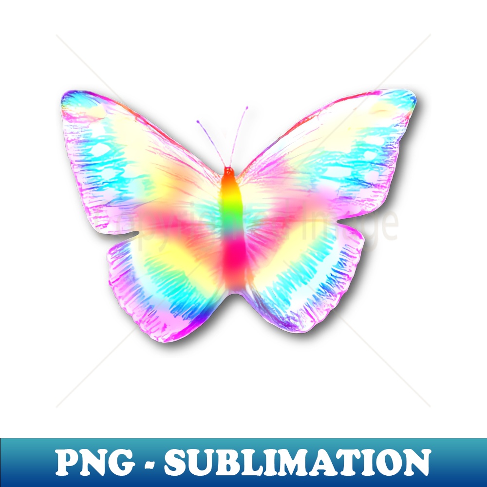 Rainbow Butterfly - PNG Transparent Sublimation Design - Bri | Inspire ...