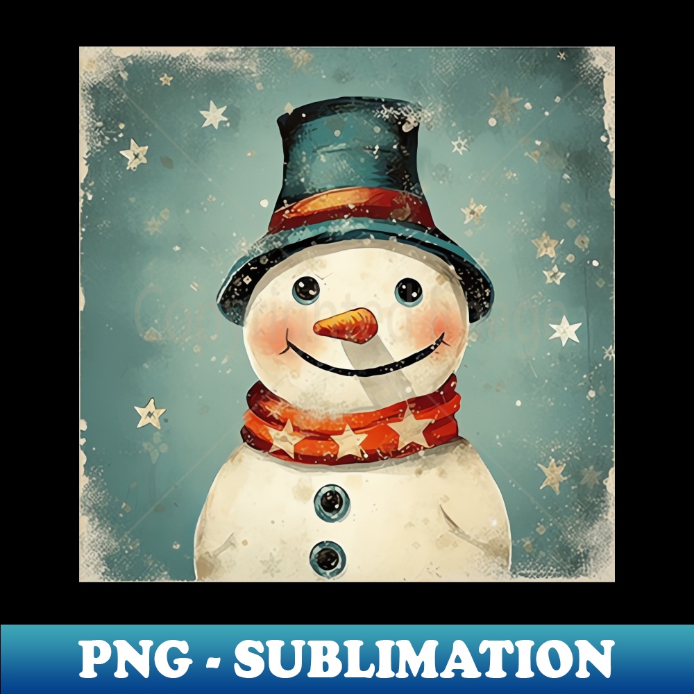 Snowman Retro - Creative Sublimation PNG Download - Bold & E - Inspire ...