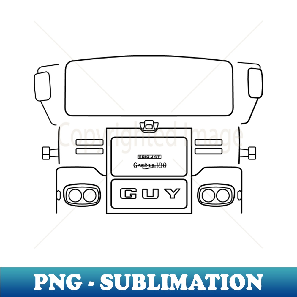 Vintage Guy Big J 4T lorry outline with mirrors black - High | Inspire ...