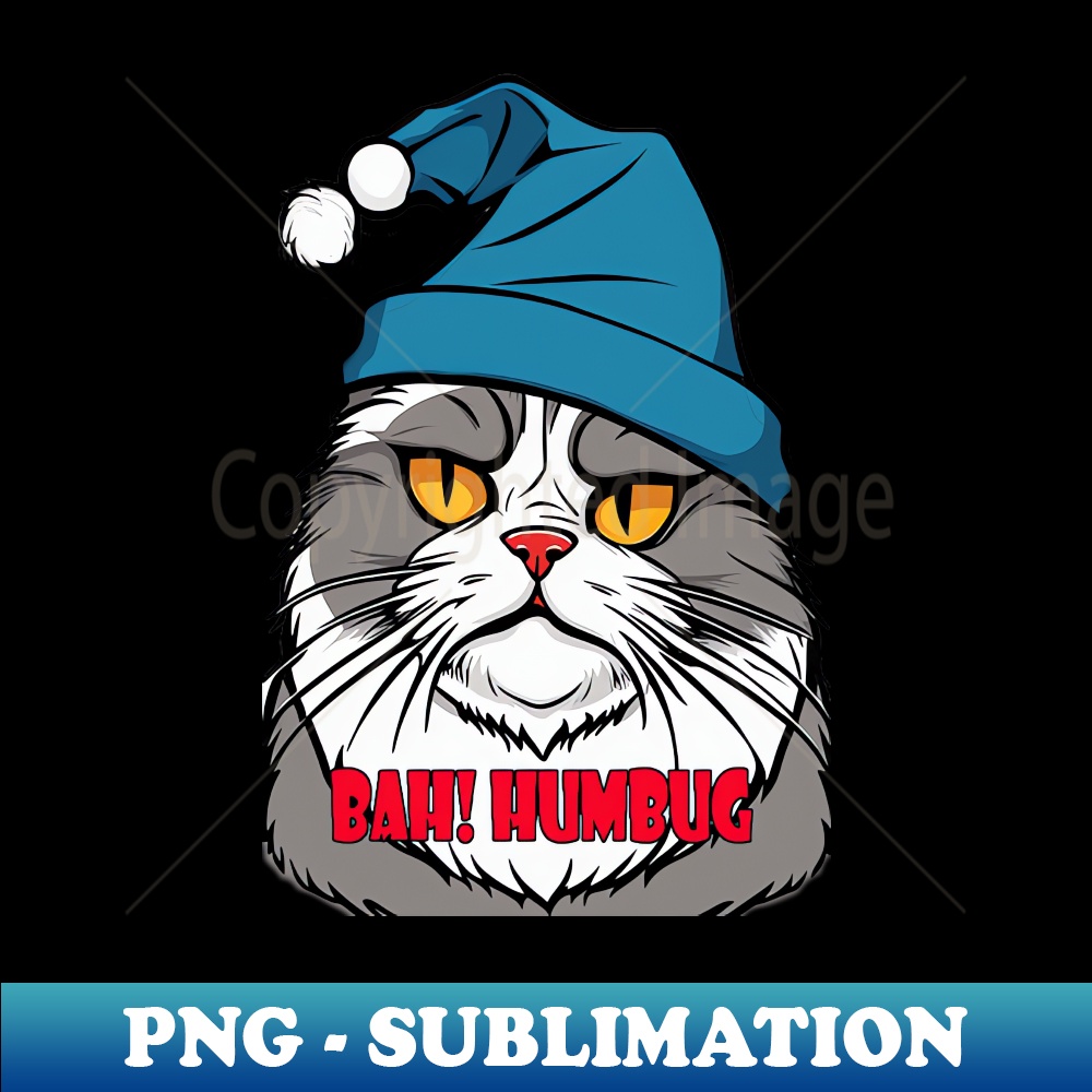 Grumpy Cats Bah Humbug Santa Hat T-Shirt - High-Resolution P | Inspire ...