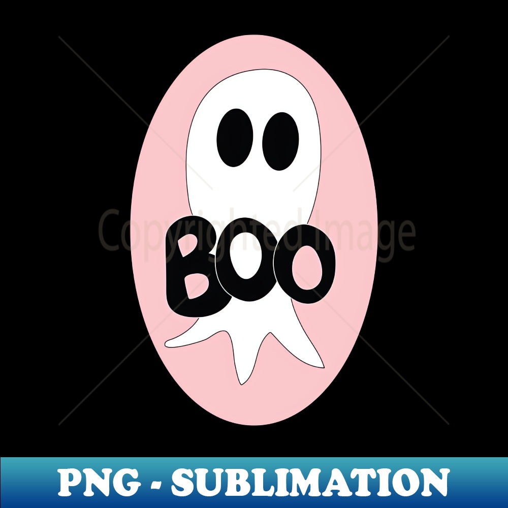 Cute Halloween ghost cartoon with BOO text - High-Resolution - Inspire ...